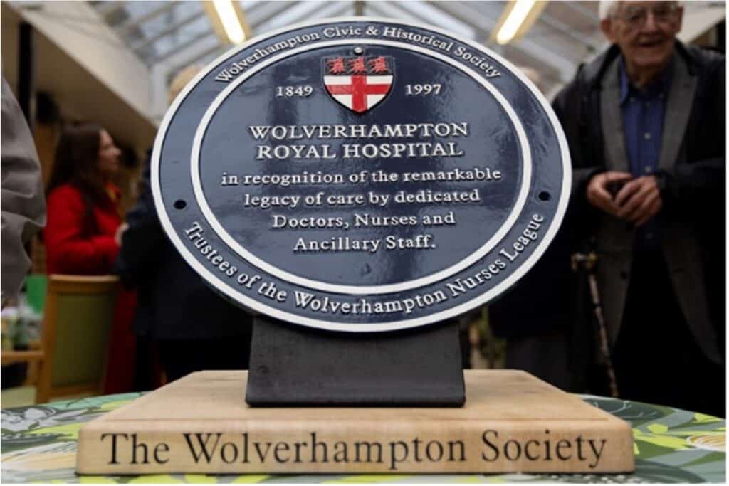Blue Plaque | The Royal Wolverhampton NHS Trust Charity